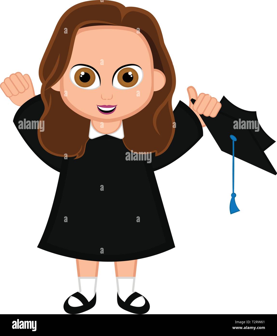 Cute graduated girl image. Vector illustration design Stock Vector ...