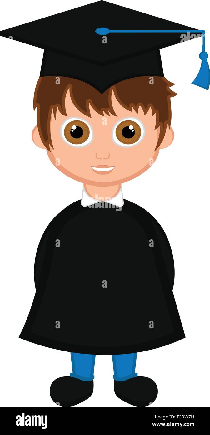 Cute graduated boy image. Vector illustration design Stock Vector Image ...
