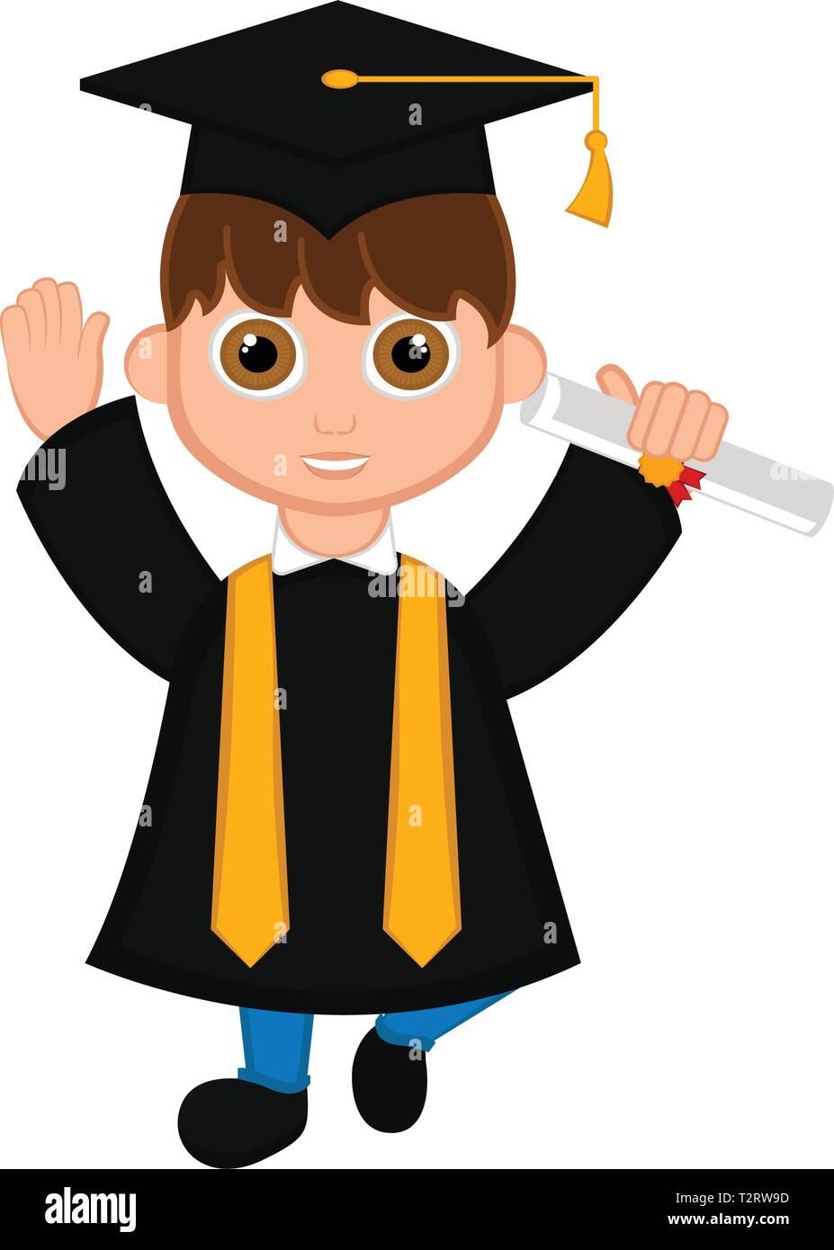 Cute graduated boy image. Vector illustration design Stock Vector Image ...