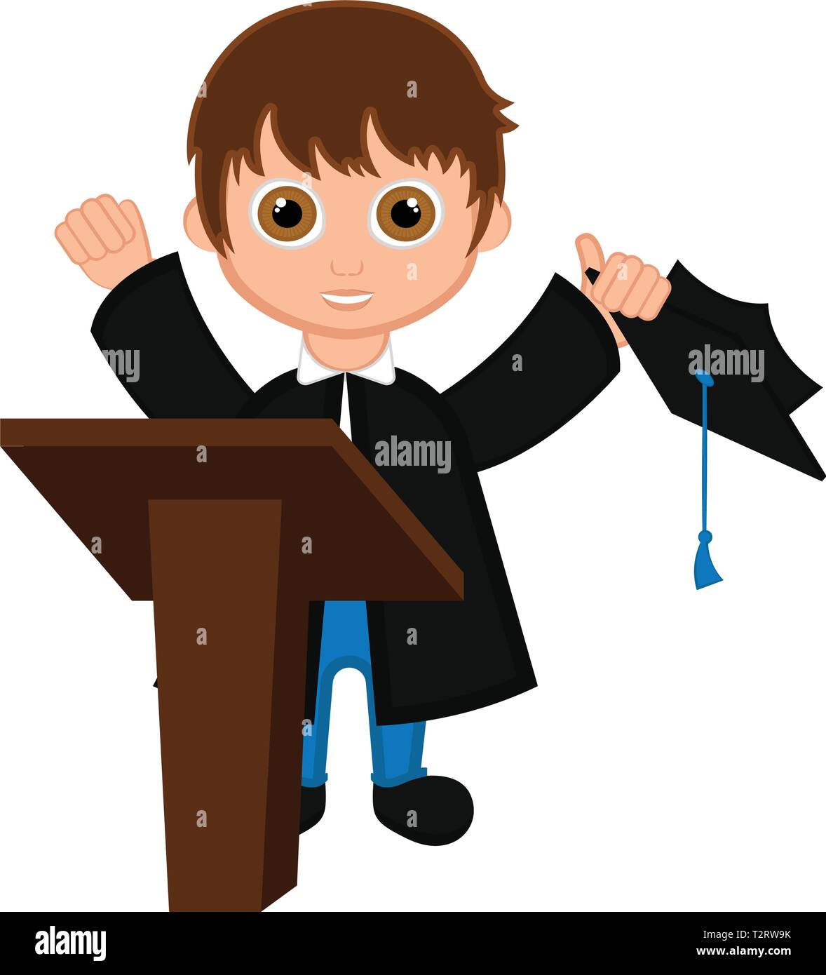 Cute graduated boy image. Vector illustration design Stock Vector Image ...