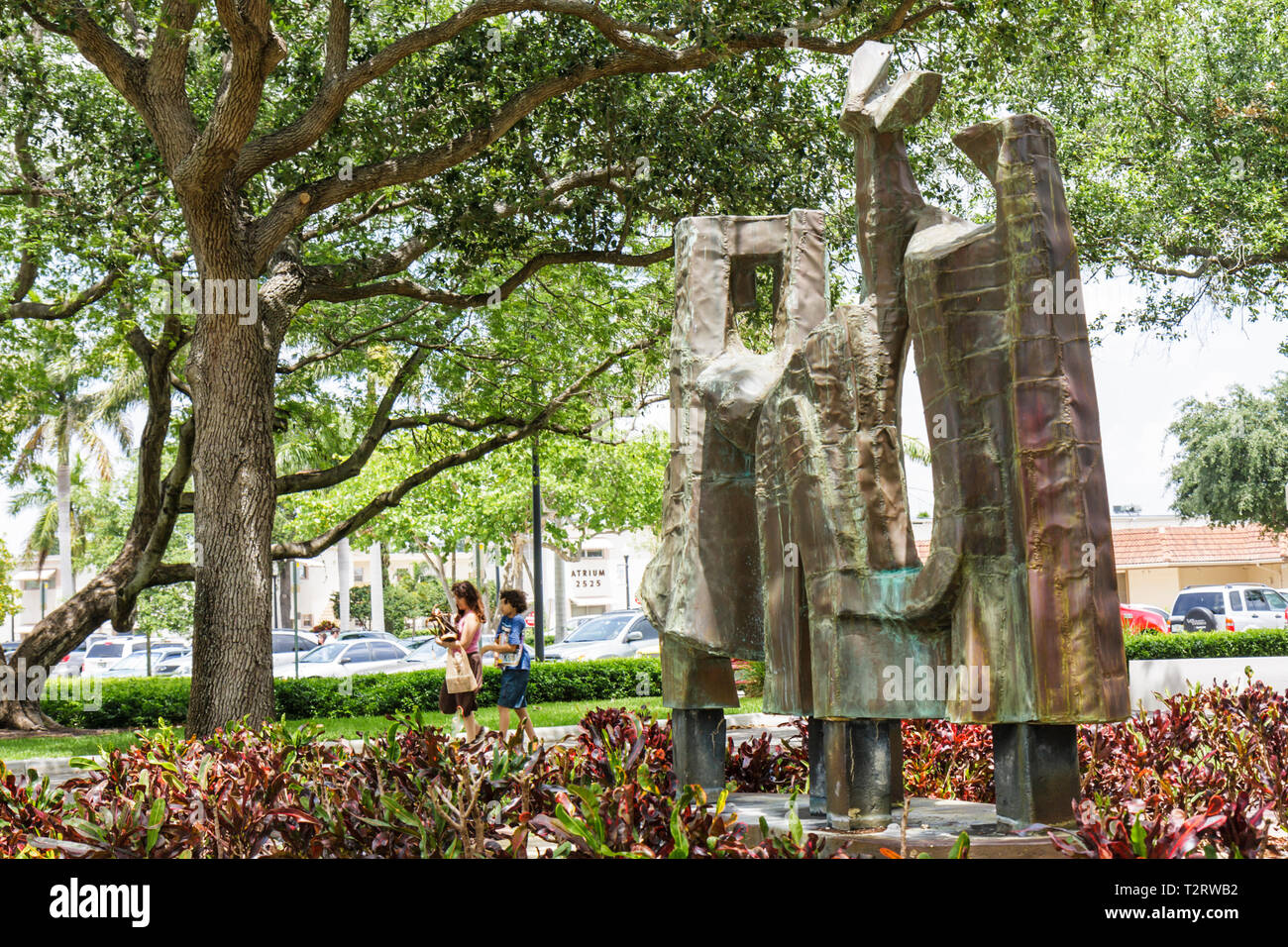 Florida Hollywood,Hollywood Branch Library,park,tree trees,sculpture ...