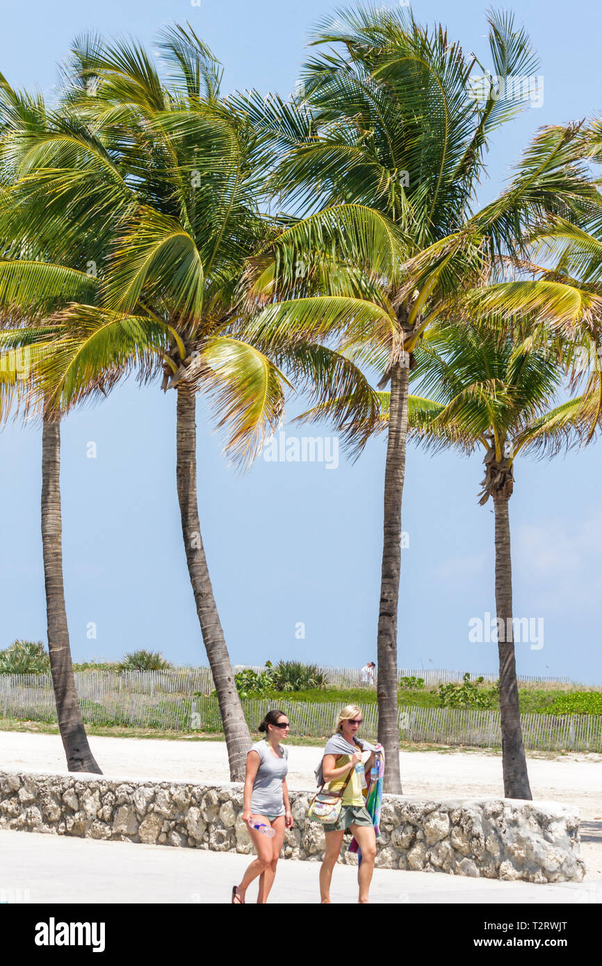 Miami Beach Florida,Lummus Park,beachgoer,adult adults woman women ...