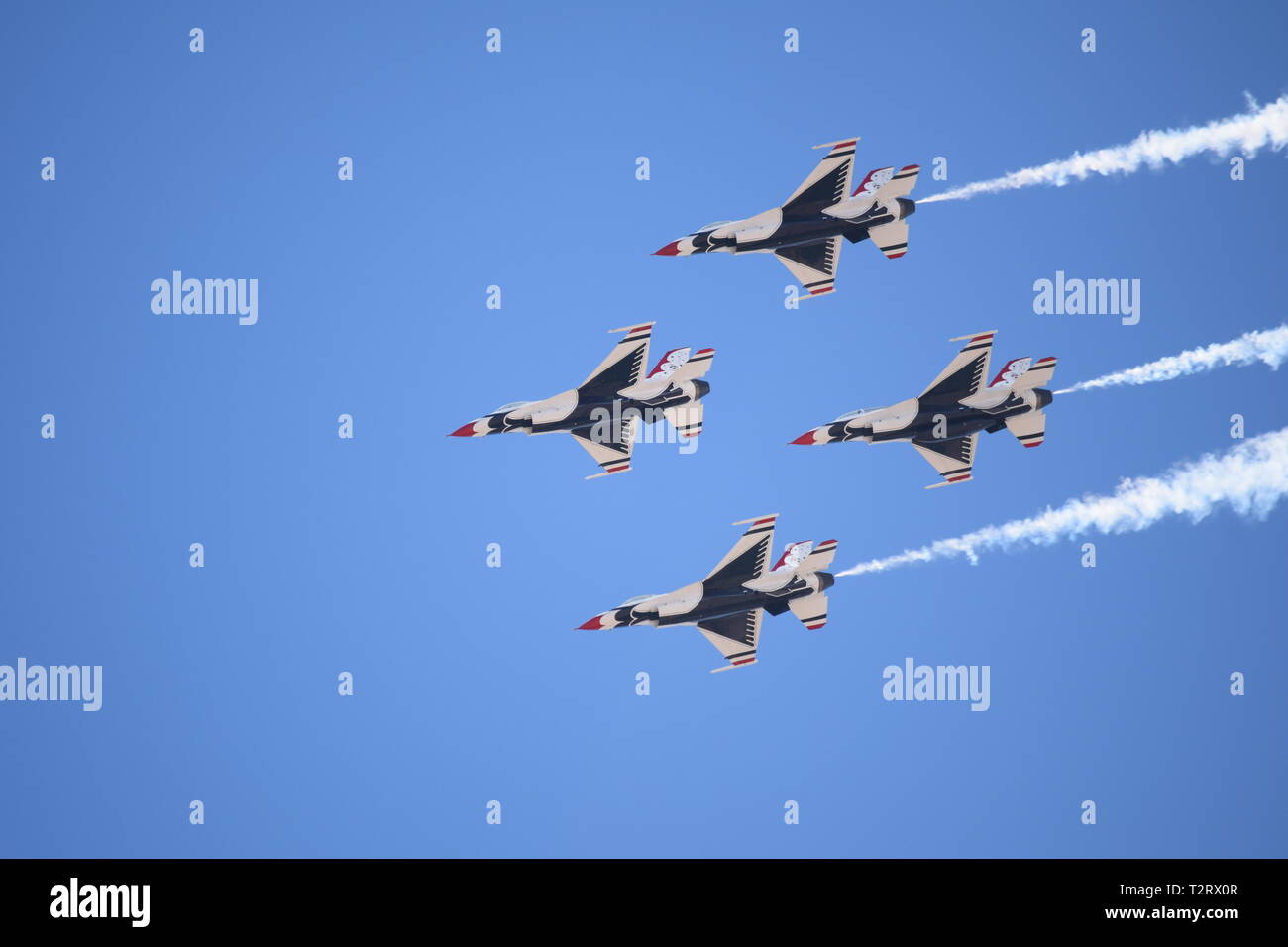 The premier United States Air Force demonstration team Thunderbirds put ...