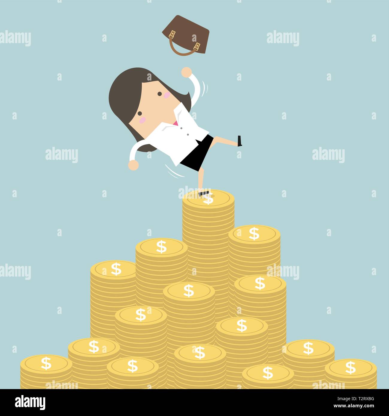 Mountain of money cartoon hi-res stock photography and images - Alamy