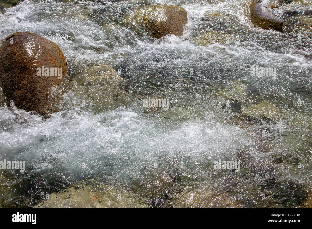 Water in the mountain raging river. Beautiful natural background of ...