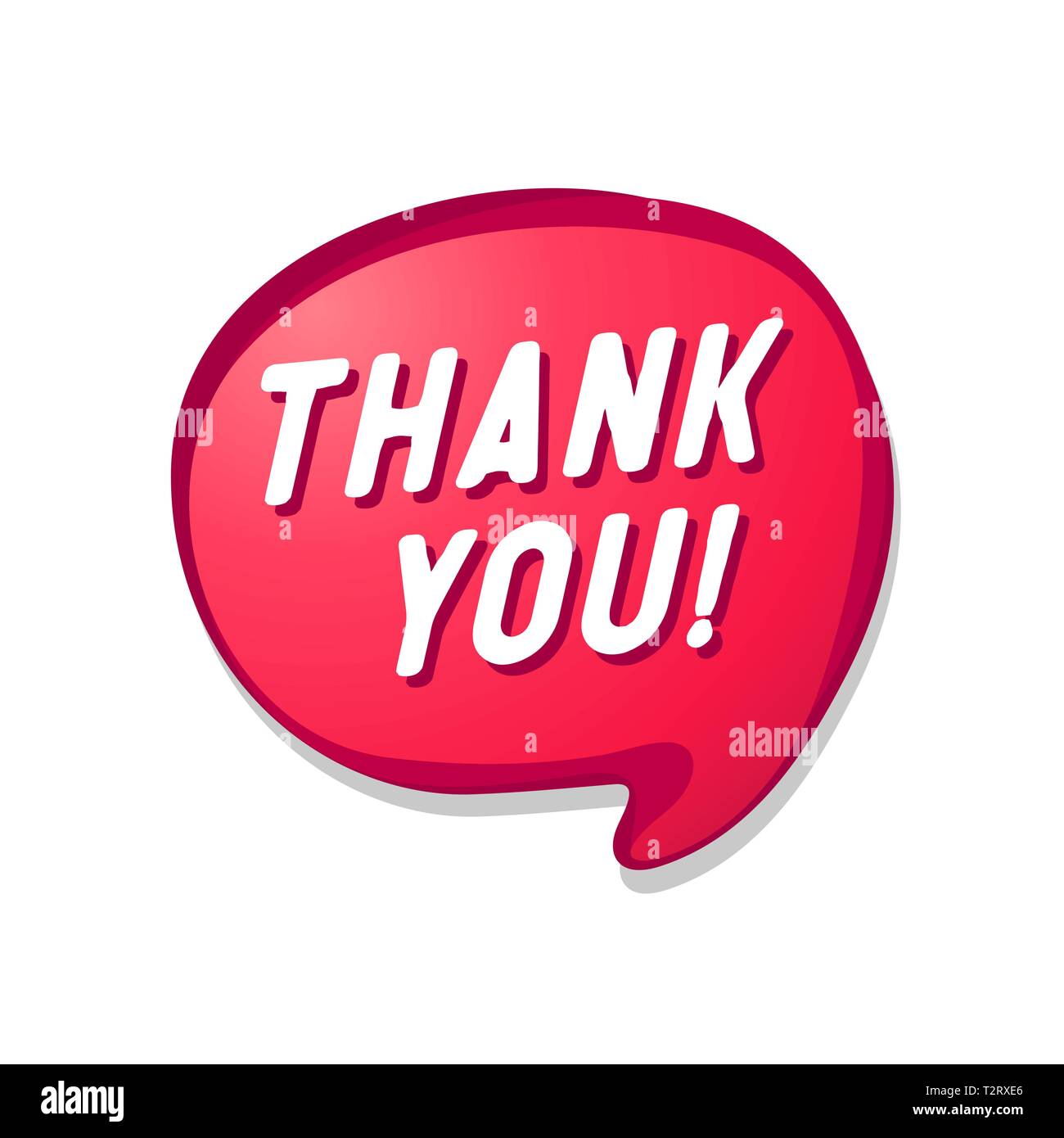 Red Speech Bubble Thank You Stock Vector Image & Art - Alamy