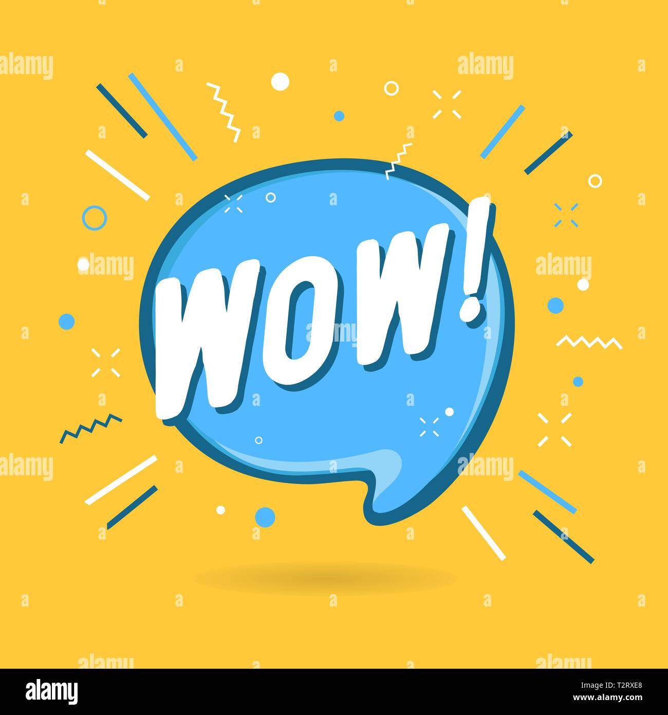 Wow Banner, speech bubble, poster and sticker concept Stock Vector ...