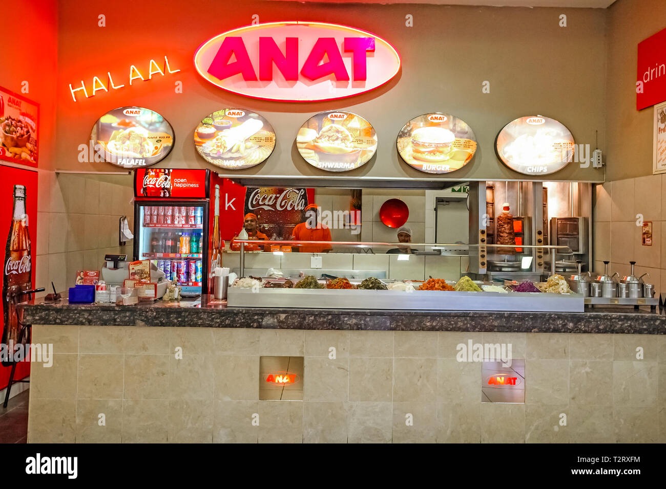 Johannesburg, South Africa - July 05 2011: Interior of Fast Food Take ...