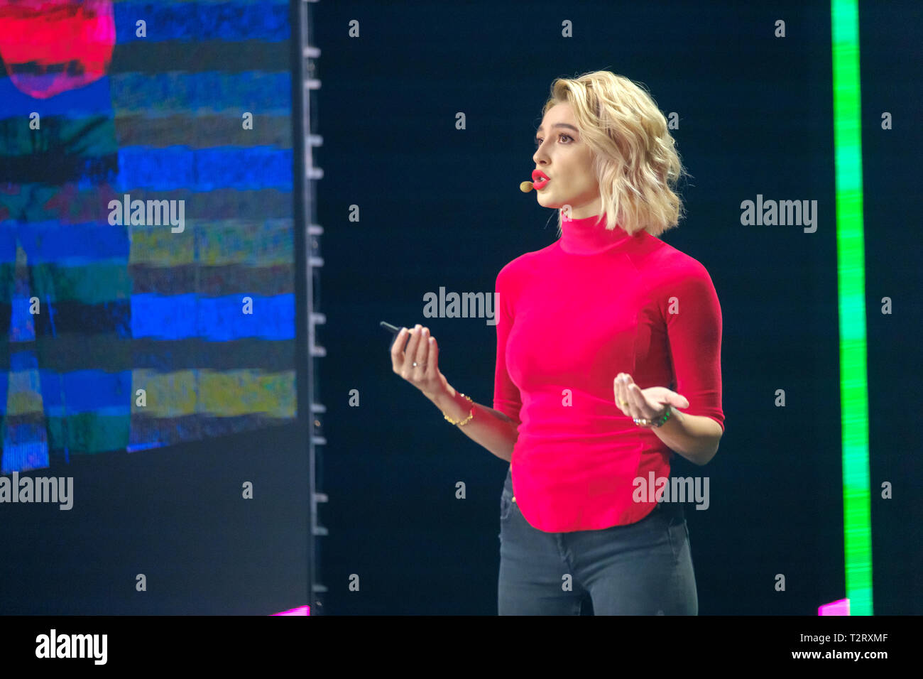 Moscow, Russia - March 13, 2019: Russian celebrity instagram blogger ...