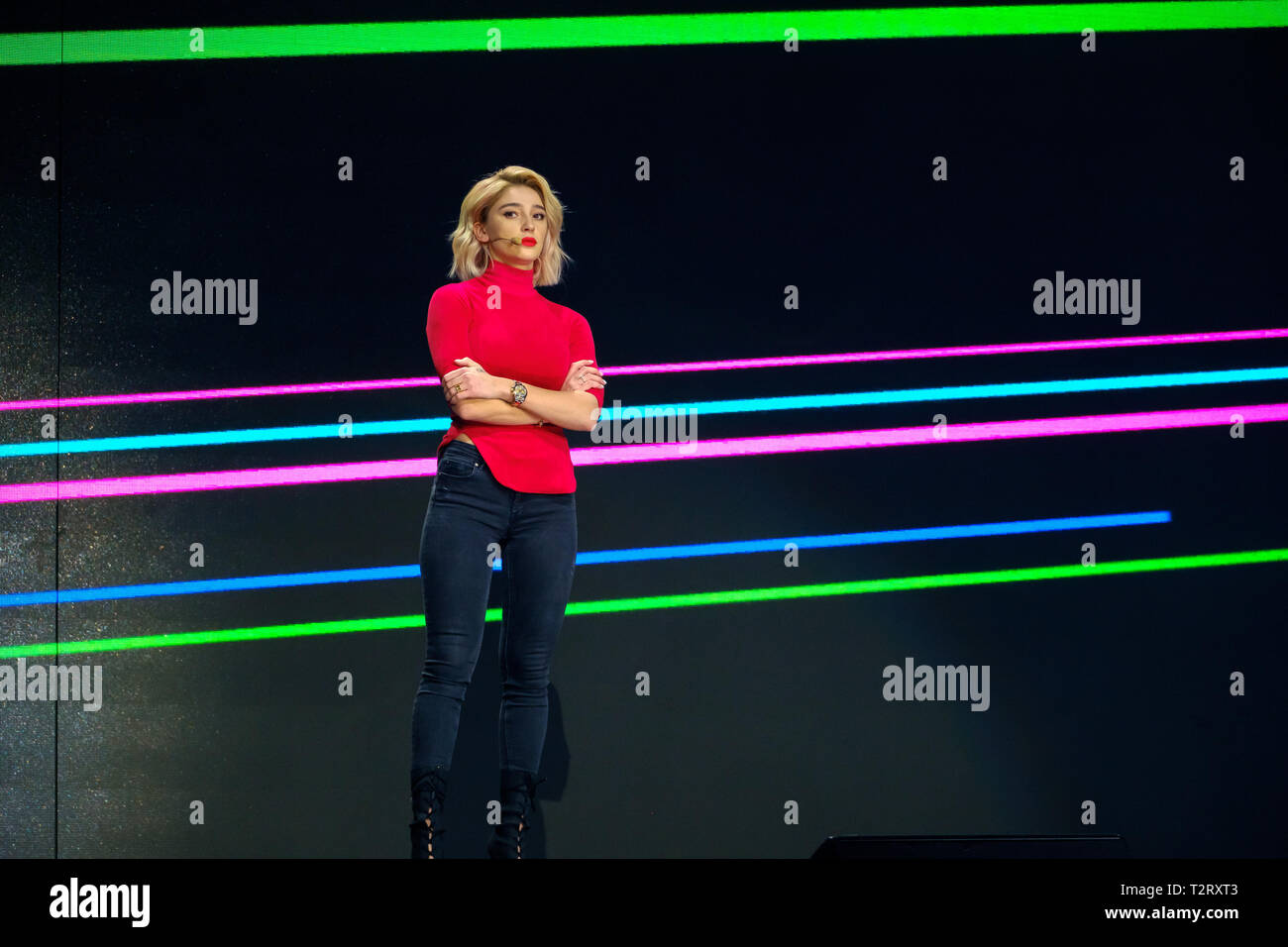 Moscow, Russia - March 13, 2019: Russian celebrity instagram blogger ...