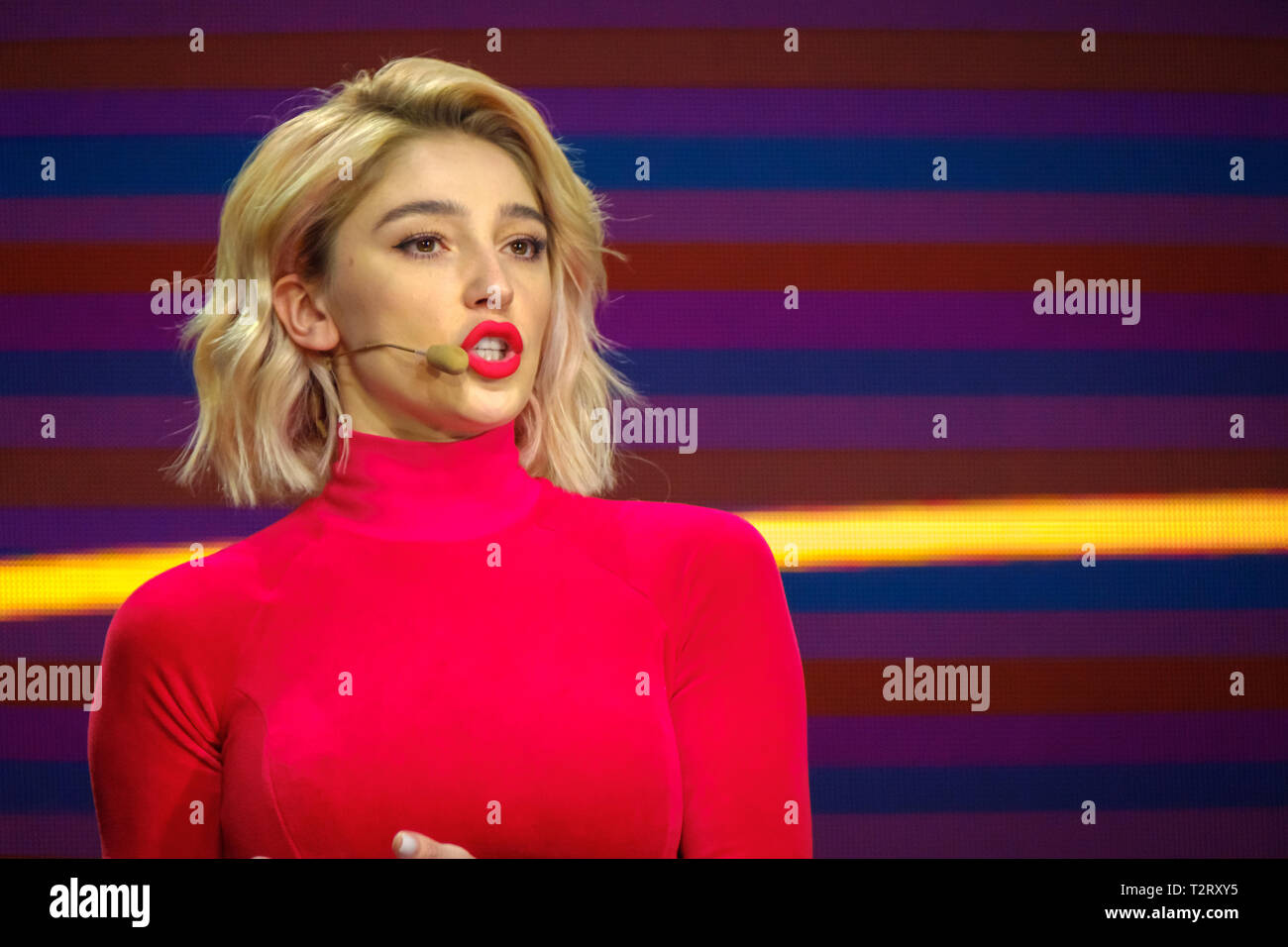 Moscow, Russia - March 13, 2019: Russian celebrity instagram blogger ...