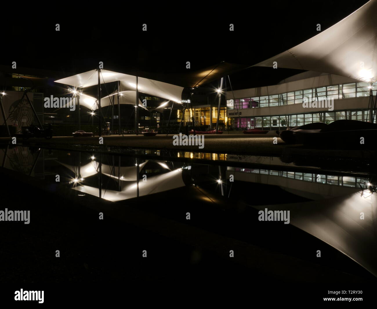 Waaier at night, Campus, University of Twente, Enschede, the ...