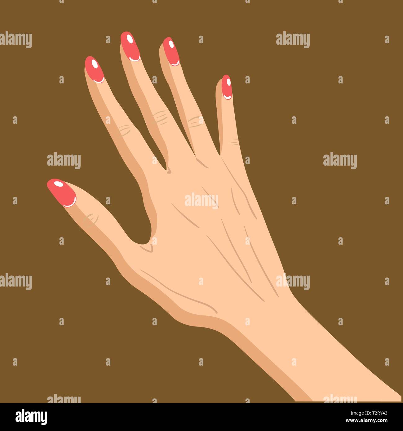 Nails showing woman Stock Vector Images - Alamy