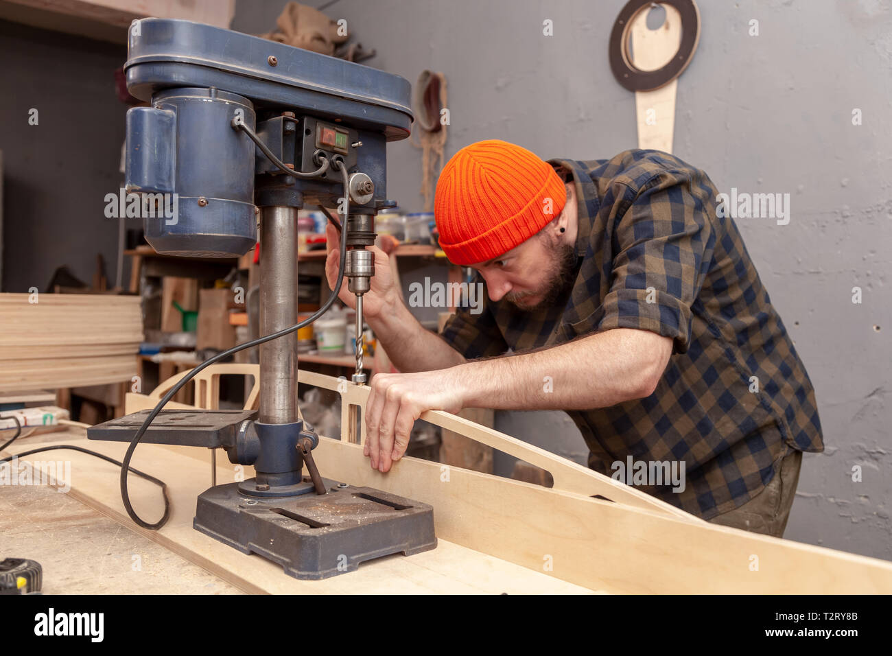 Home repair concepts, close up. Handicraft Carpentry. Cabinet-maker ...