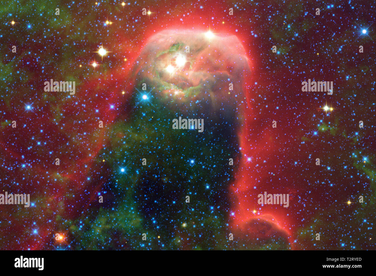 Landscape of star clusters. Beautiful image of space. Cosmos art ...