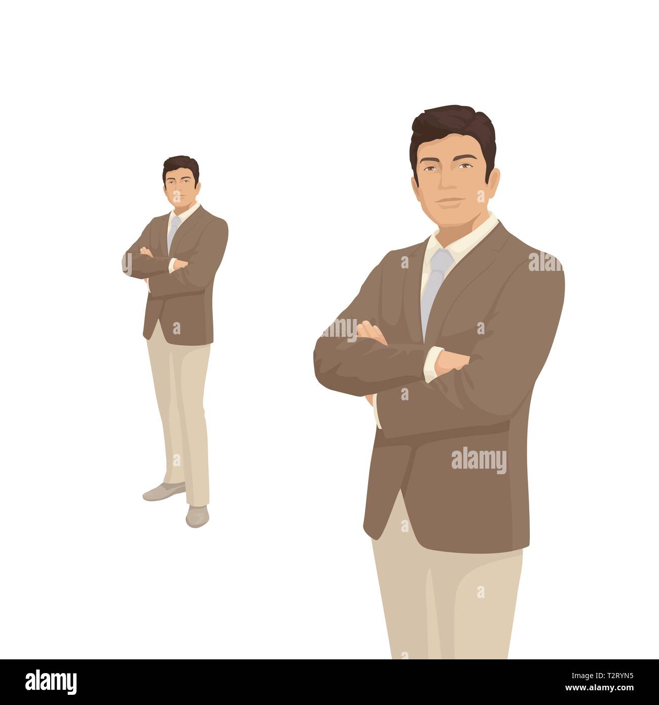 Full view young man Stock Vector Images - Alamy