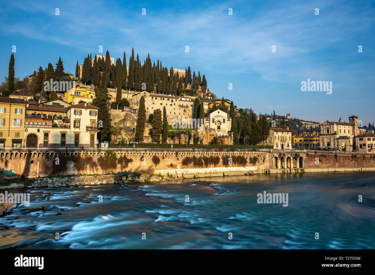 Cityscape castel adige river hi-res stock photography and images - Alamy