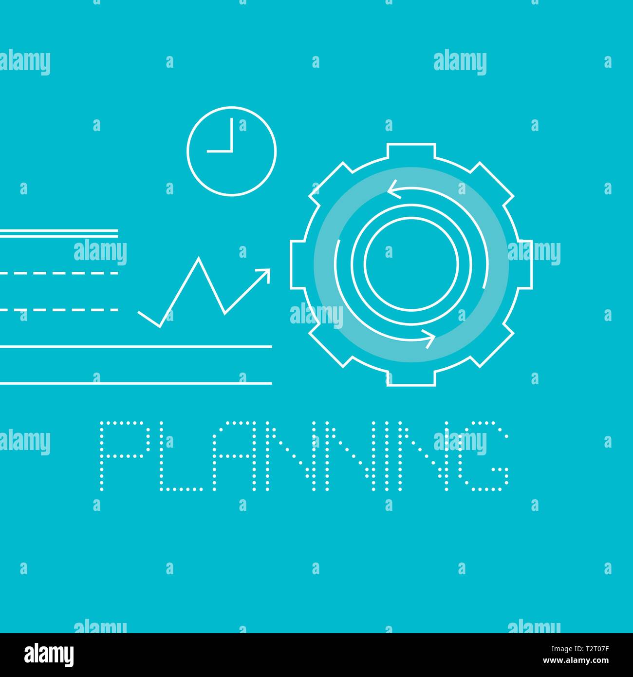 Management. Planning icons. Business backgrounds. Vector illustration ...