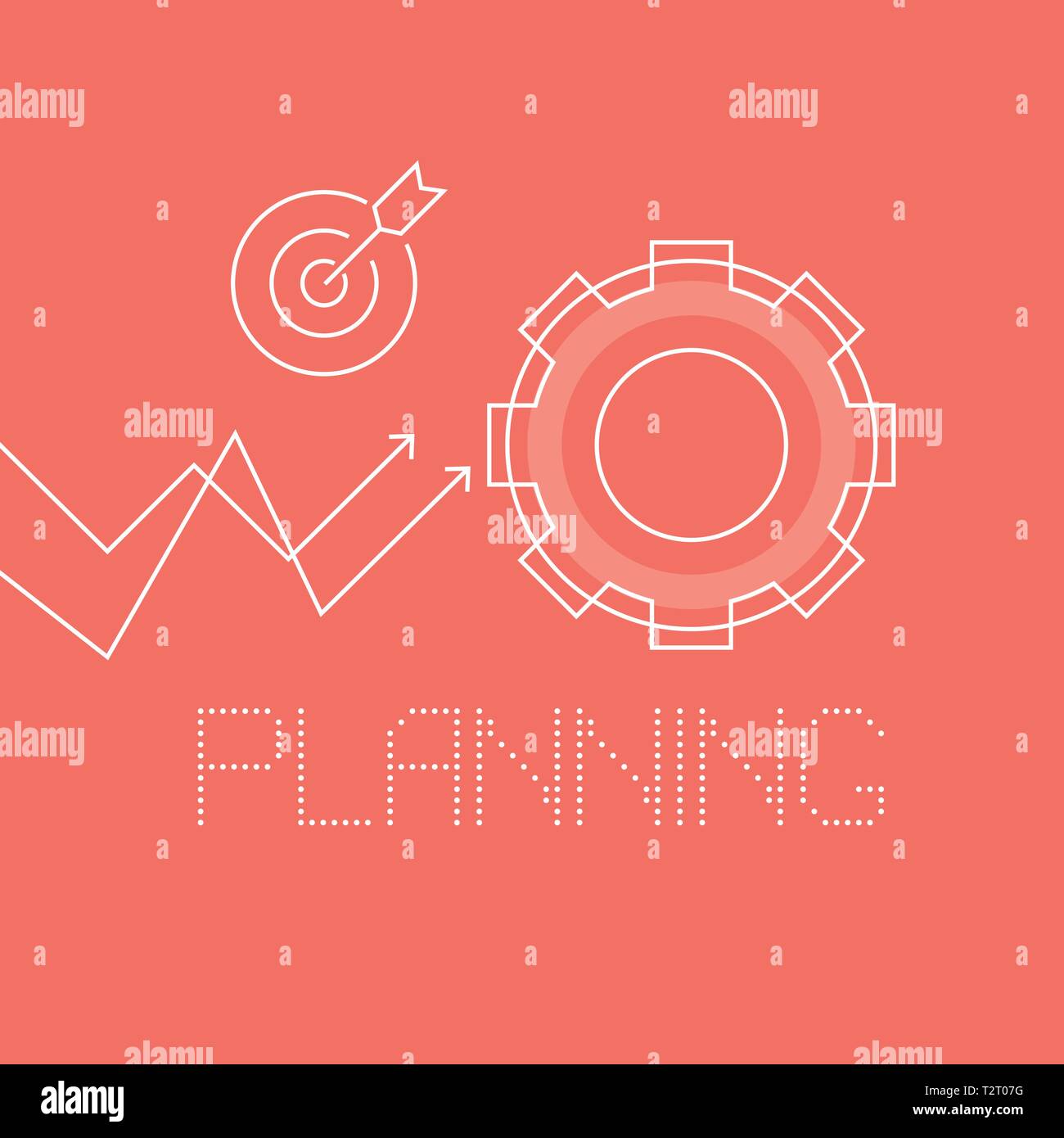 Management. Planning icons. Business backgrounds. Vector illustration ...
