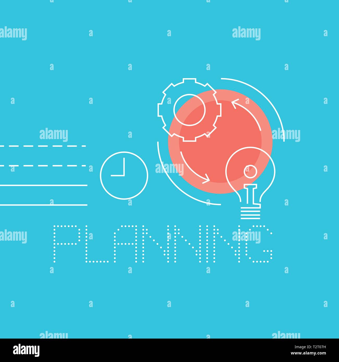 Management. Planning icons. Business backgrounds. Vector illustration ...