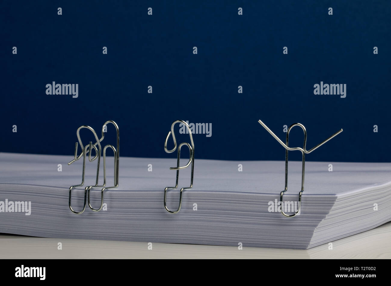 Paper Clip Character Couple with Two Onlookers Stock Photo - Alamy
