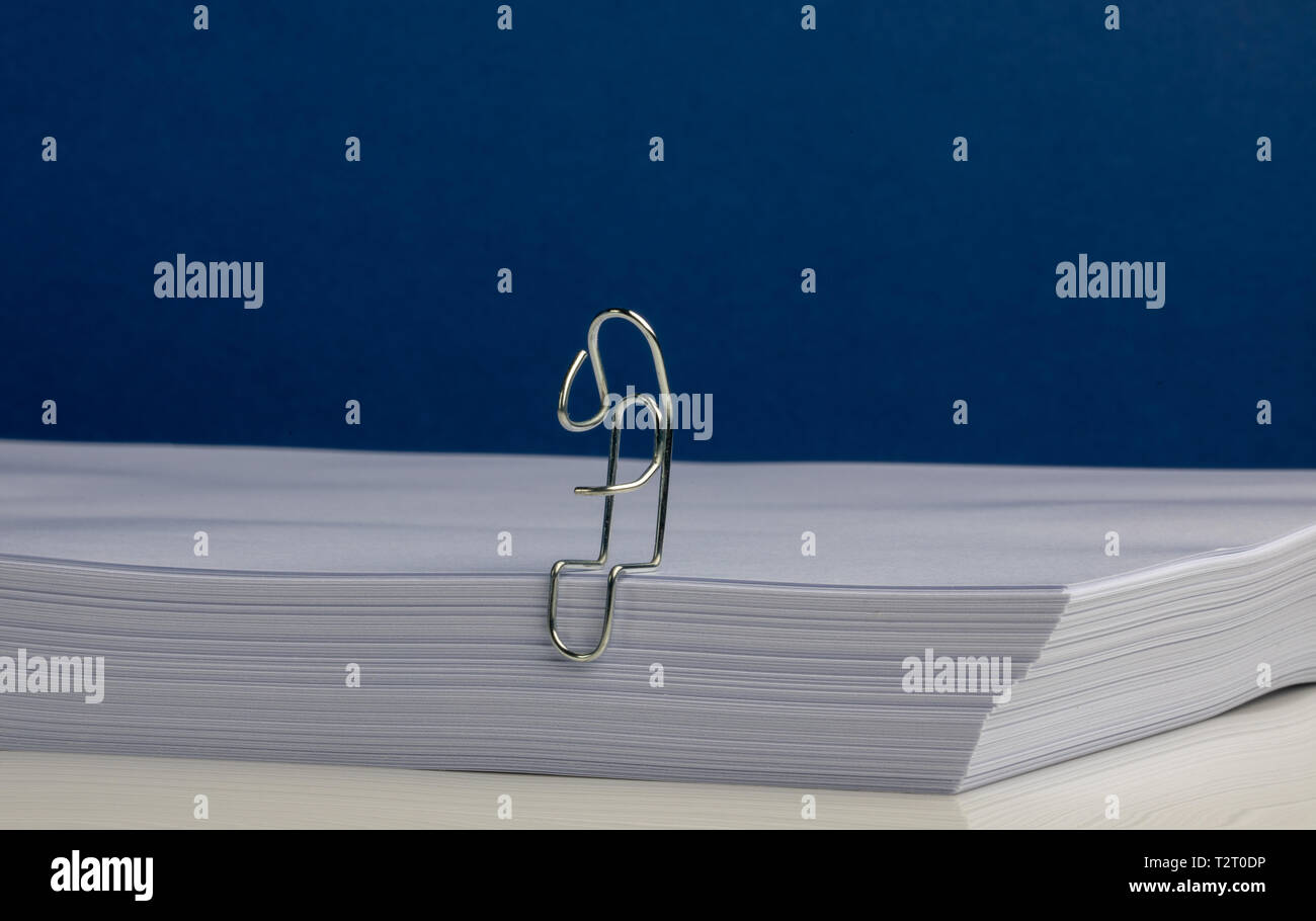 Paper Clip Character in Thought Stock Photo - Alamy