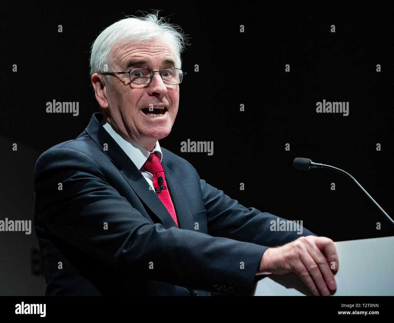 Shadow Chancellor of the Exchequer, John McDonnell, gives a speech to ...