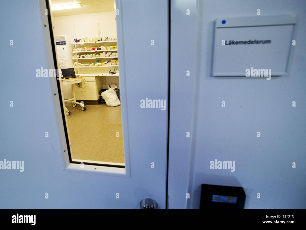 A pharmaceutical room at US, Linköping University Hospital Stock Photo ...
