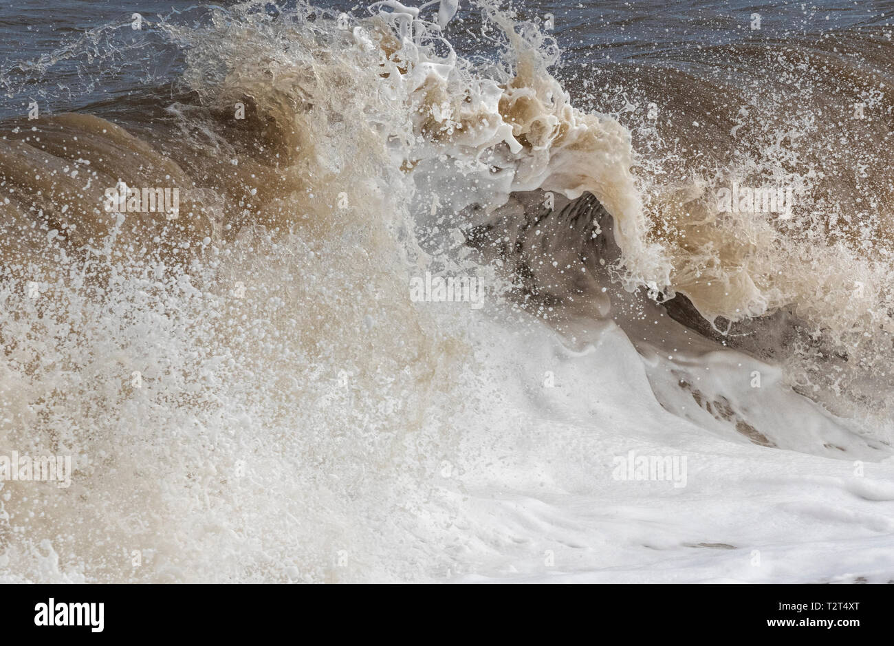 Sea Sculpture, breaking waves and forceful water Stock Photo - Alamy