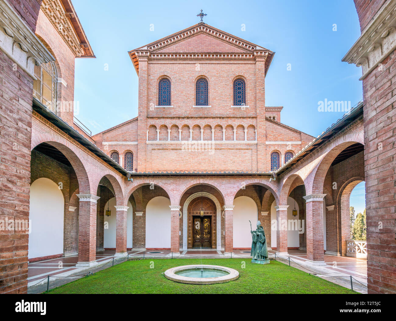 Church of Saint Anselmo on the Aventine Hill in Rome, Italy Stock Photo ...