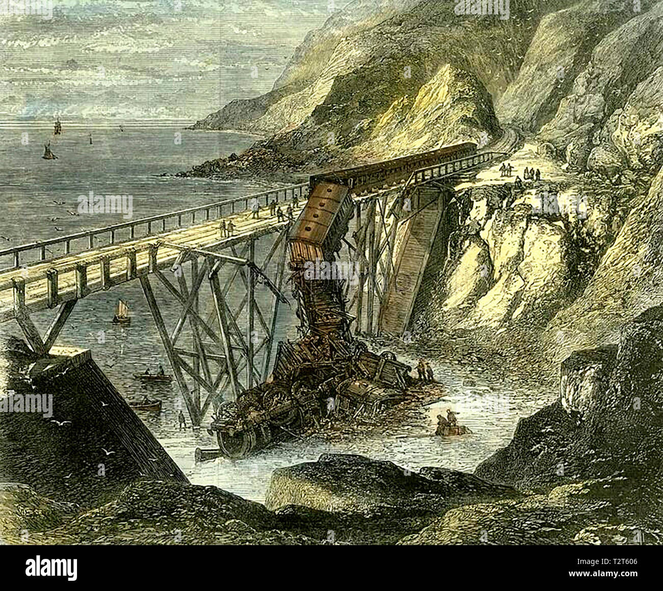 Bray Head railway accident, 1867 Stock Photo - Alamy