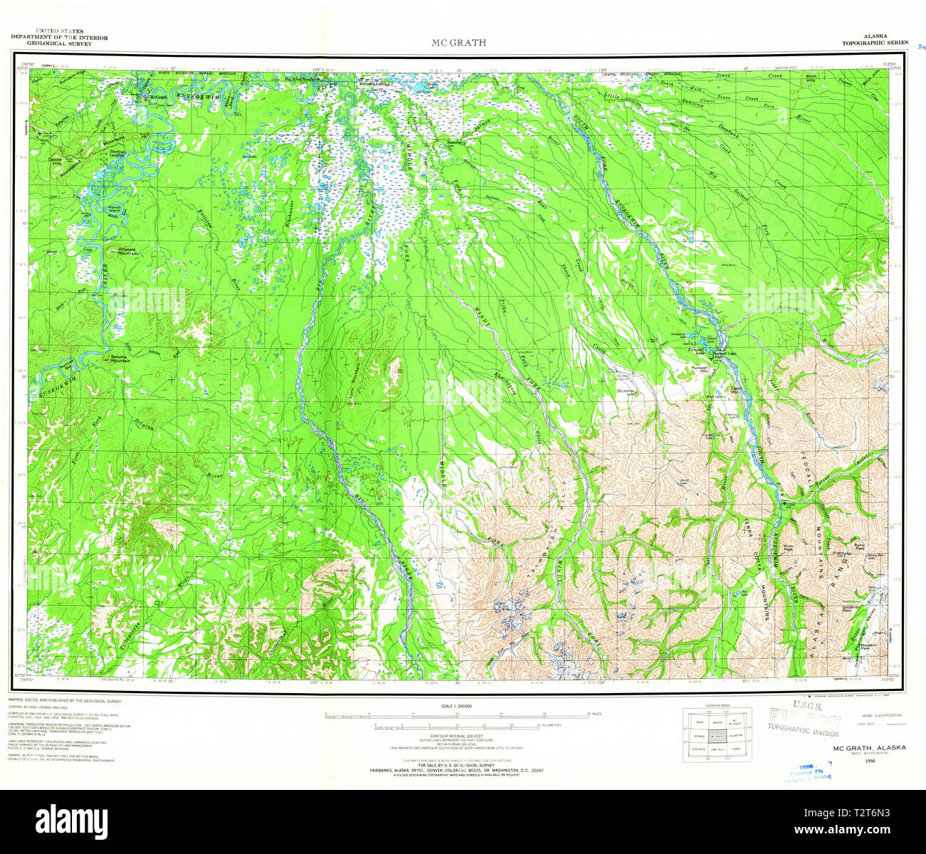 Map of alaska 1958 hi-res stock photography and images - Alamy