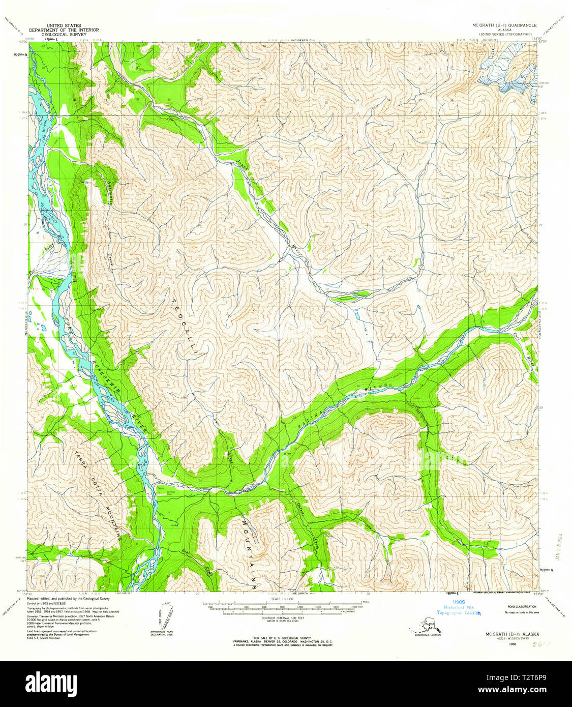 Map of alaska 1958 hi-res stock photography and images - Alamy