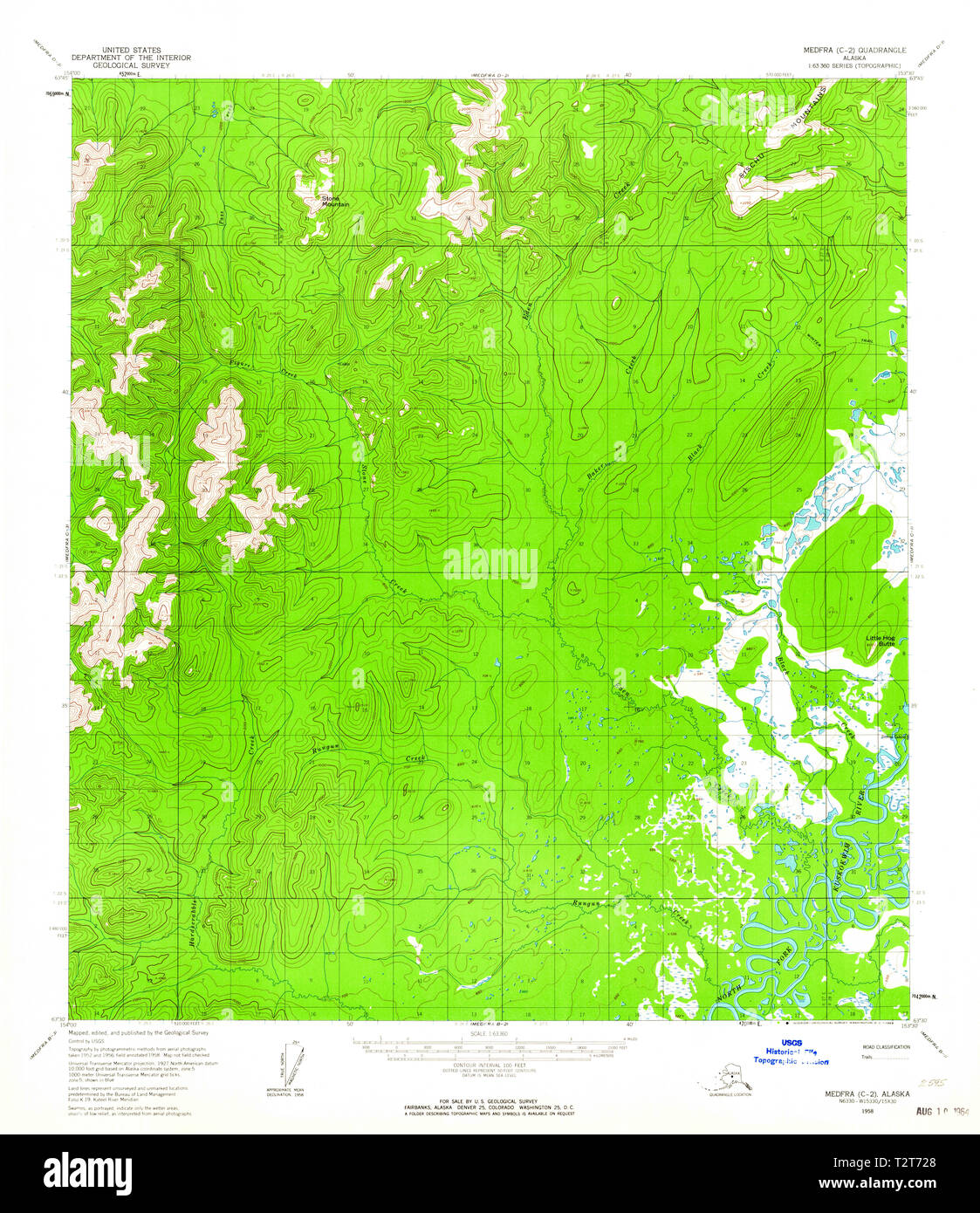 Map of alaska 1958 hi-res stock photography and images - Alamy