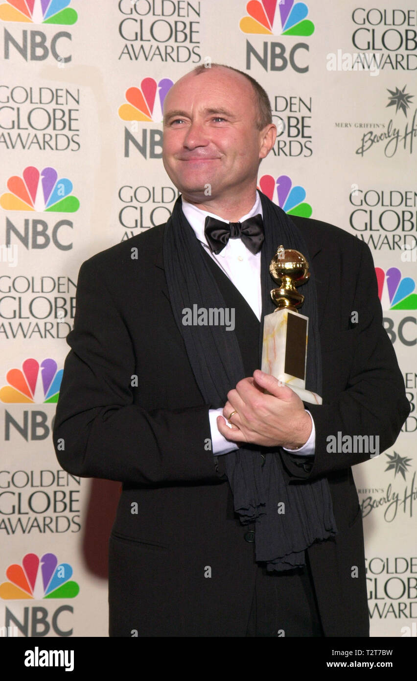 LOS ANGELES, CA. January 23, 2000: Pop star PHIL COLLINS at the Golden ...