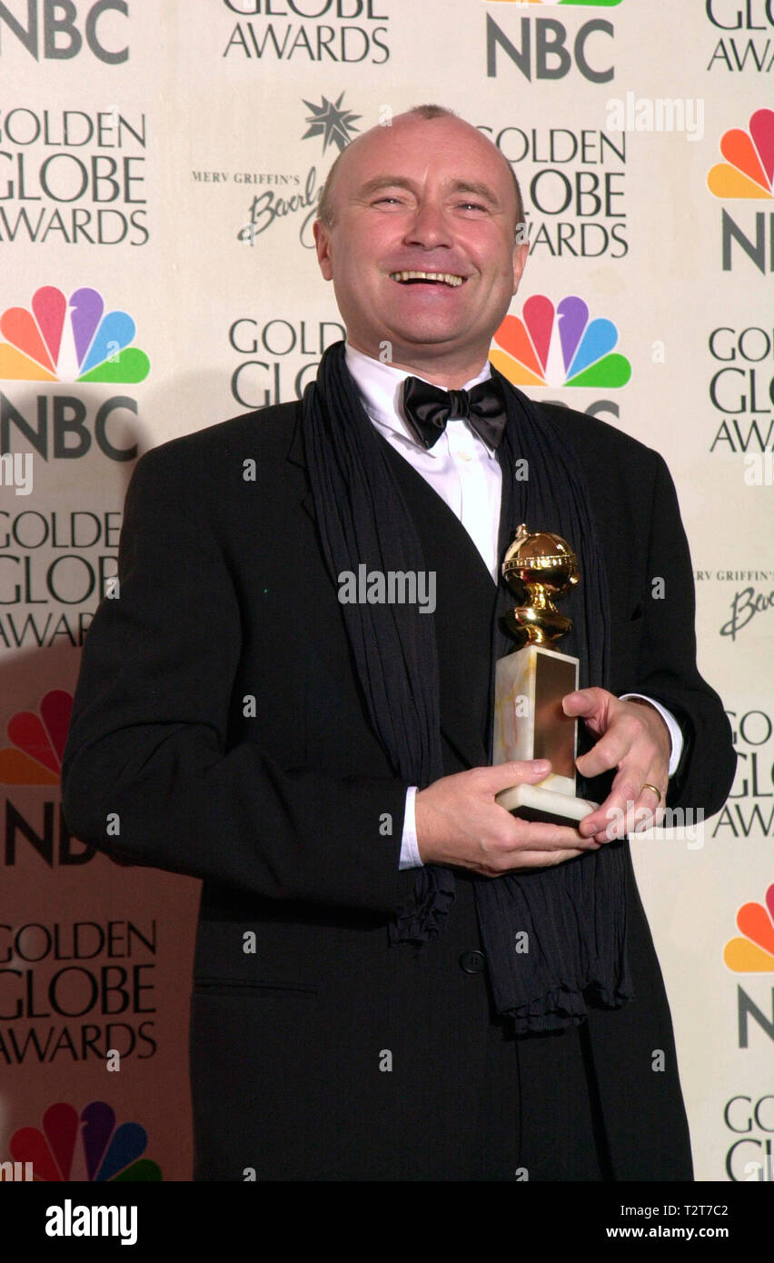 LOS ANGELES, CA. January 23, 2000: Pop star PHIL COLLINS at the Golden ...