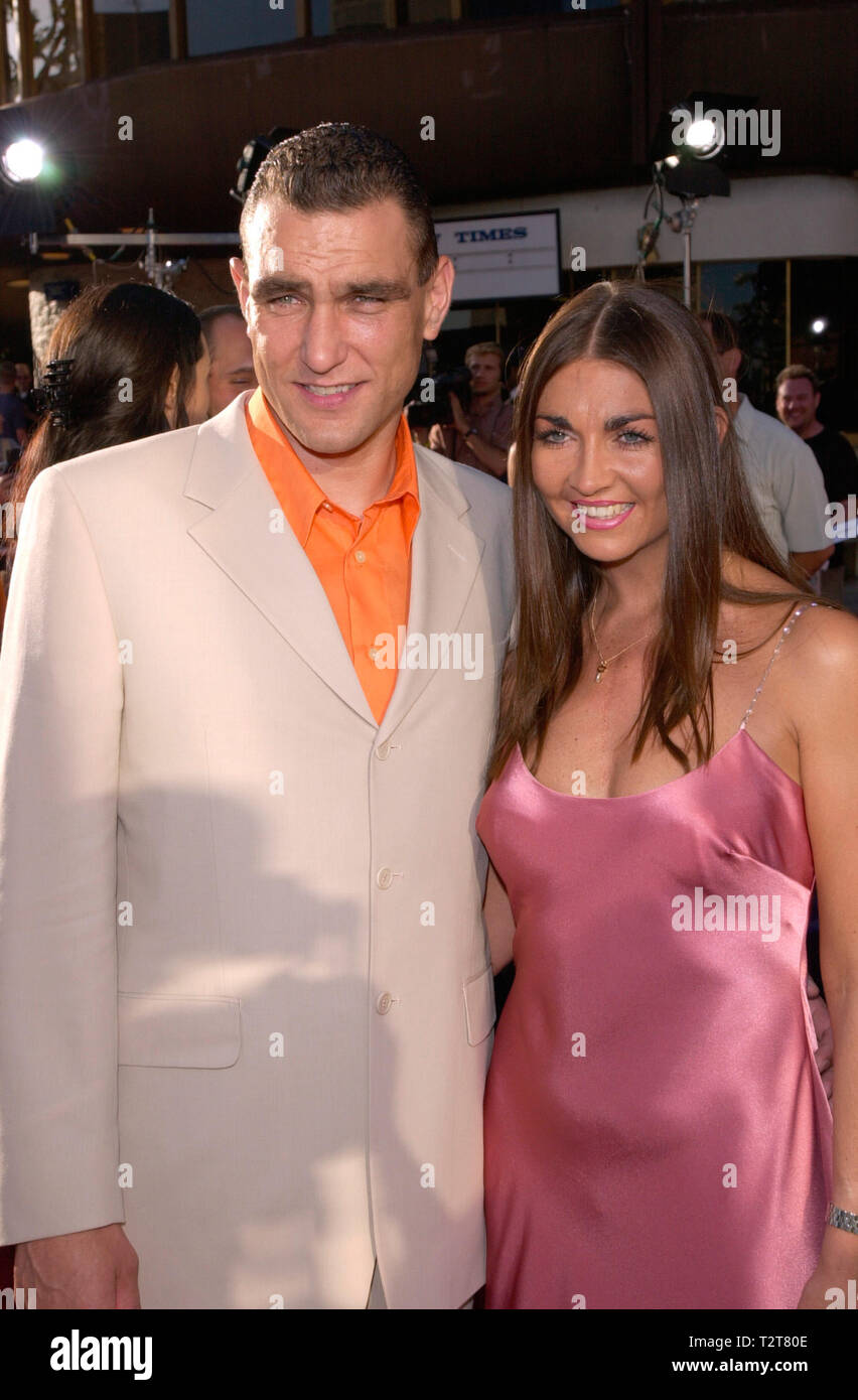 LOS ANGELES, CA. June 05, 2000: Actor/footballer VINNIE JONES & wife at ...