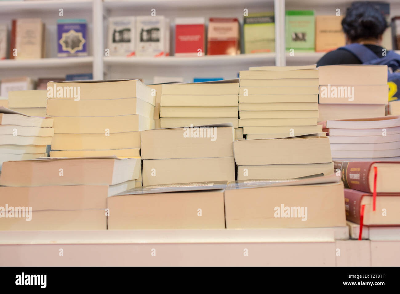 Stack of books stored as Education and business concept Stock Photo - Alamy