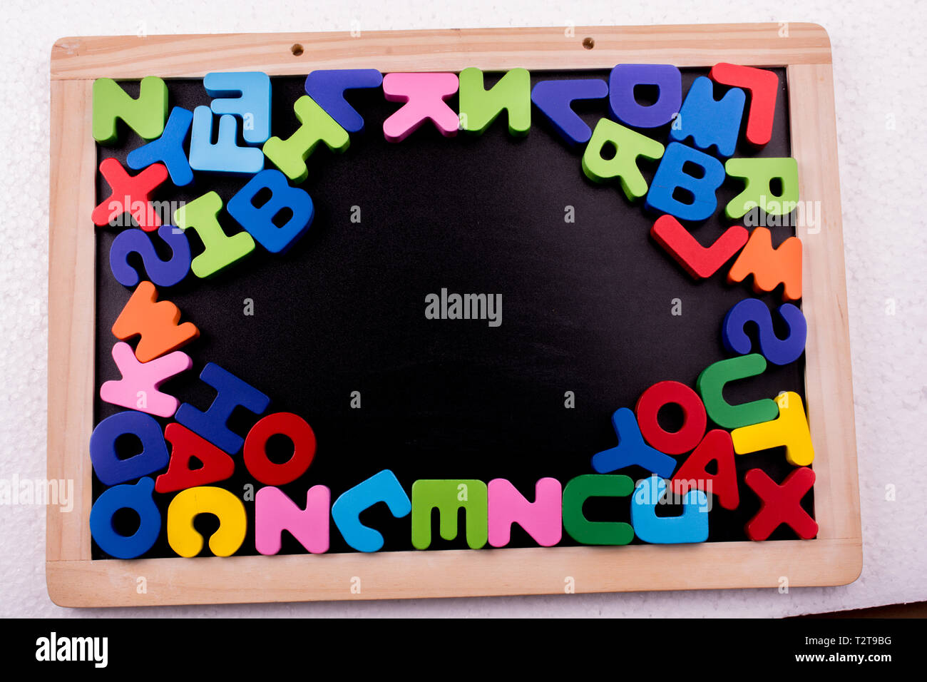 Colorful Letters of Alphabet made of wood Stock Photo - Alamy