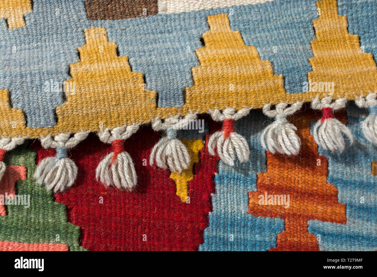 Old hand made carpet and rugs of traditional types Stock Photo - Alamy