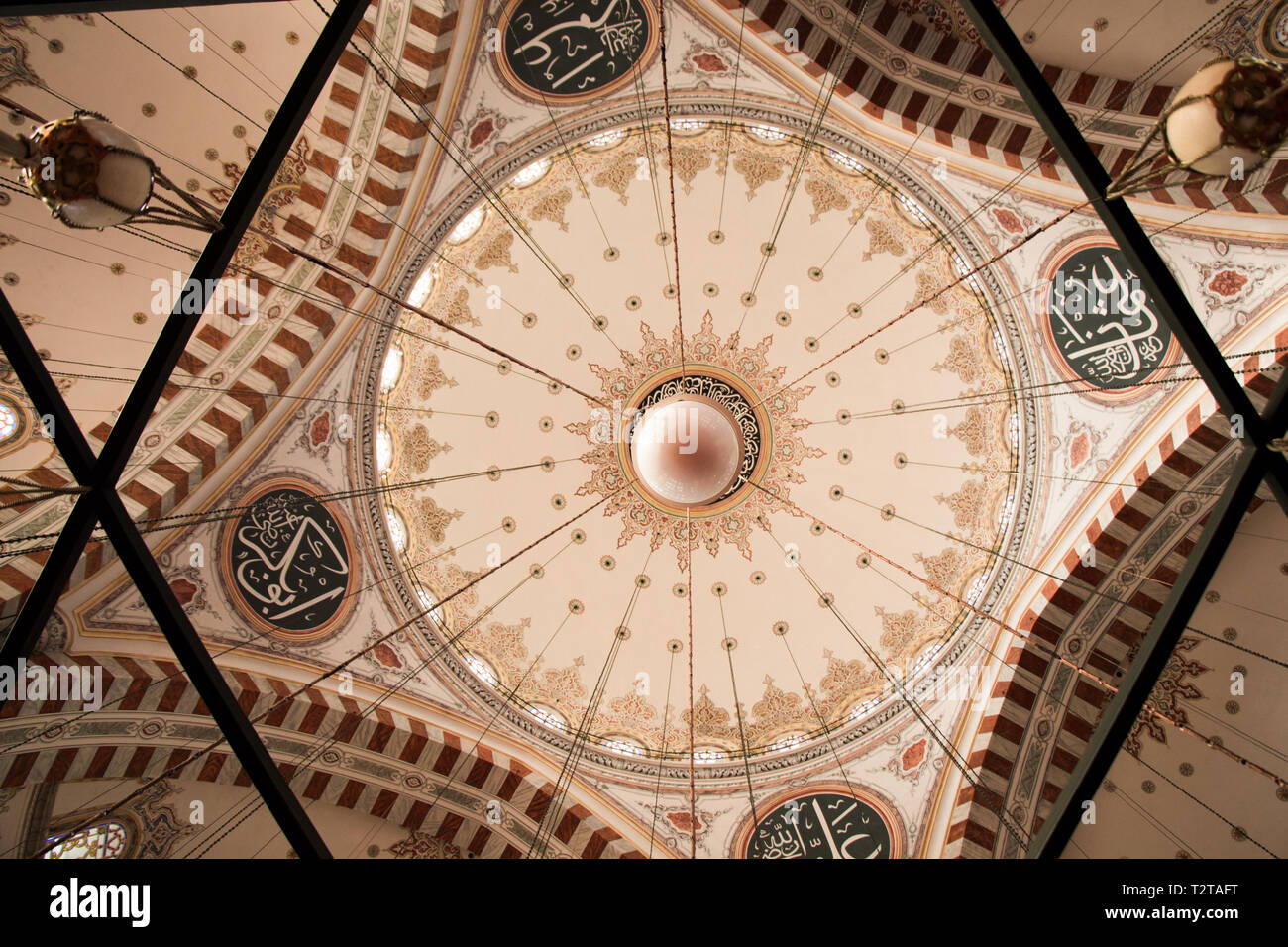 Inner view of dome in Ottoman architecture in, Istanbul, Turkey Stock ...