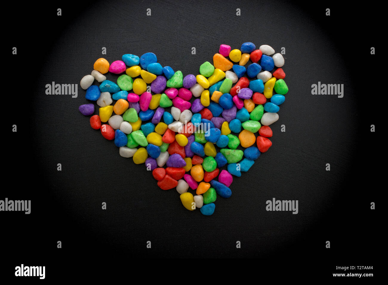 Pink heart of pebbles hi-res stock photography and images - Alamy