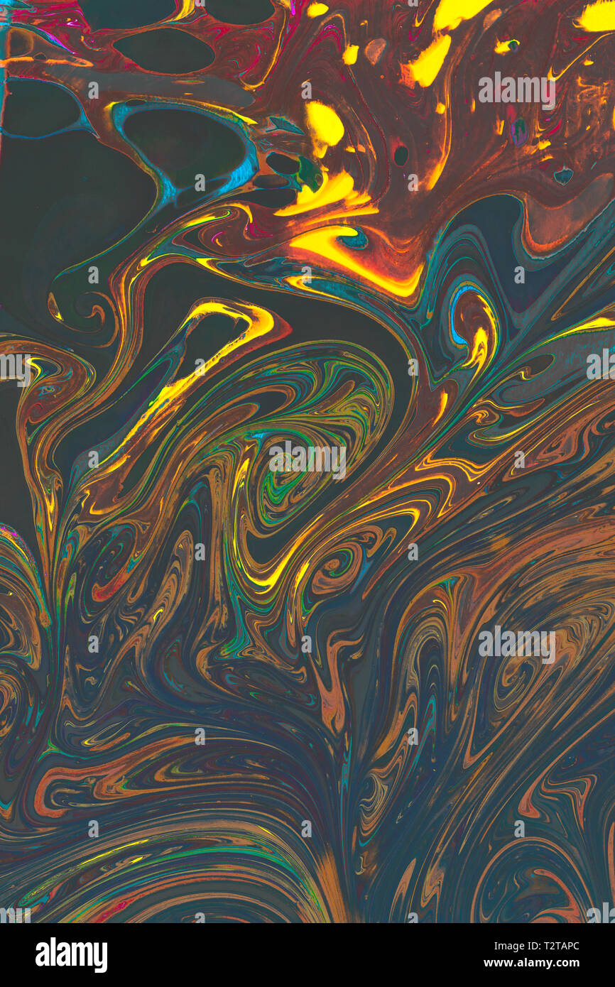 Traditional Ottoman Turkish abstract marbling art patterns as ...