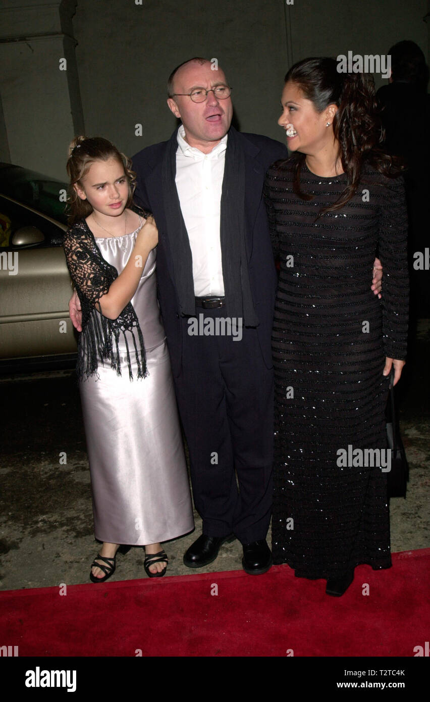 LOS ANGELES, CA. February 21, 2000: Pop star PHIL COLLINS & wife ...