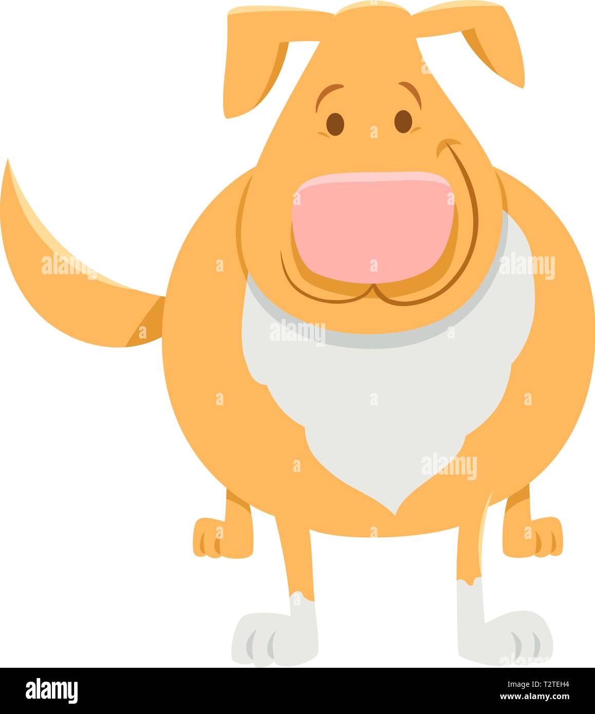 Cartoon Illustration of Cute Beige Dog or Puppy Animal Character Stock ...