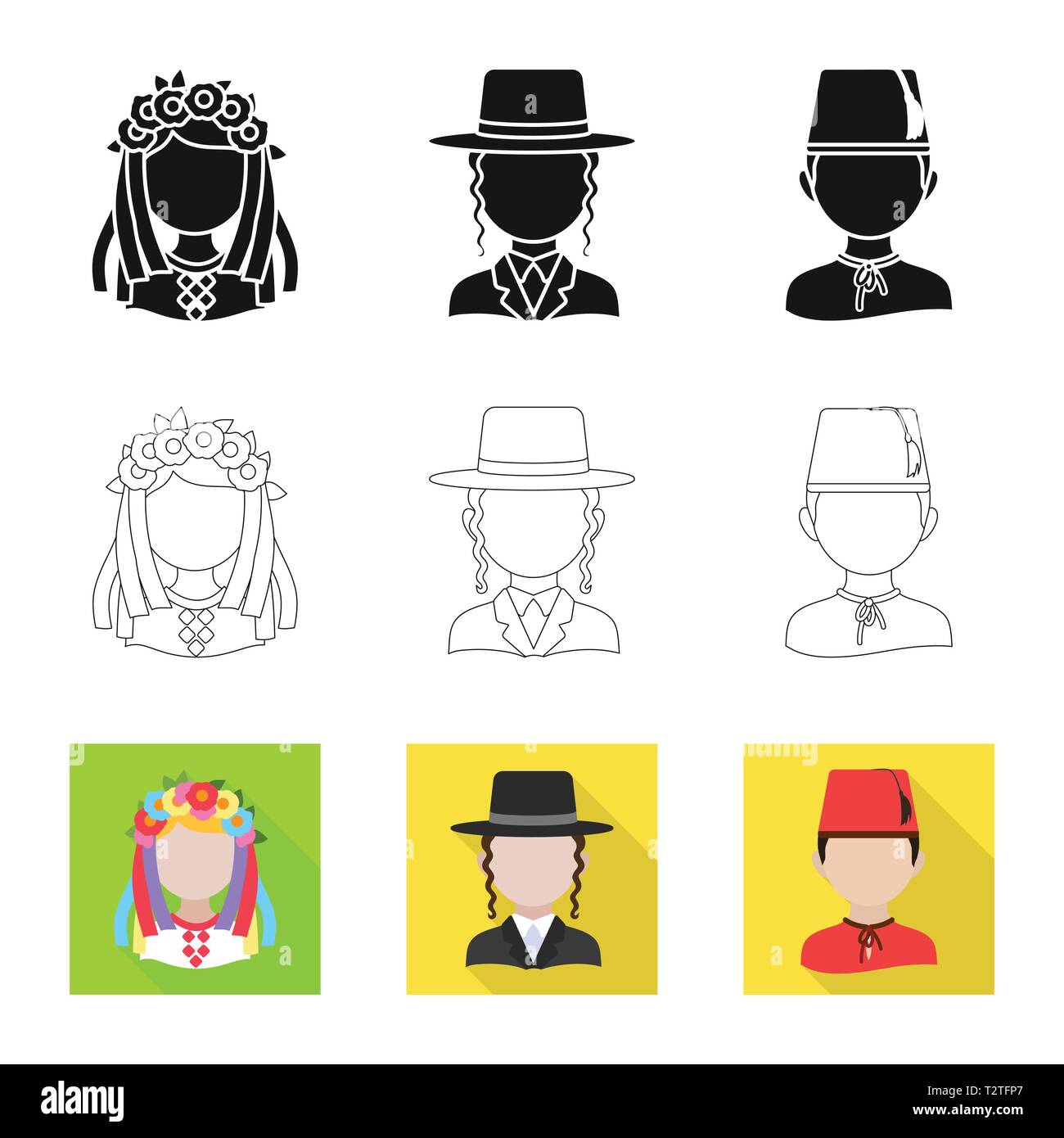 Vector illustration of imitator and resident sign. Collection of ...