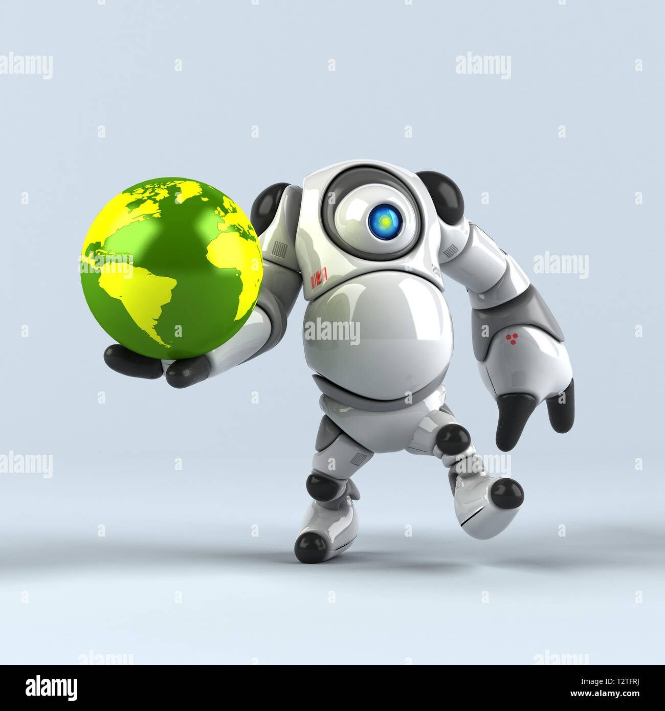 Big robot - 3D Illustration Stock Photo - Alamy