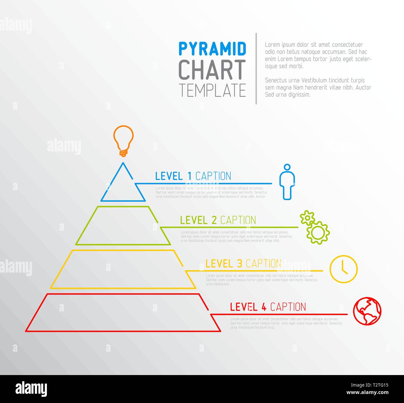 Vector Infographic Pyramid chart diagram template Stock Vector Image ...