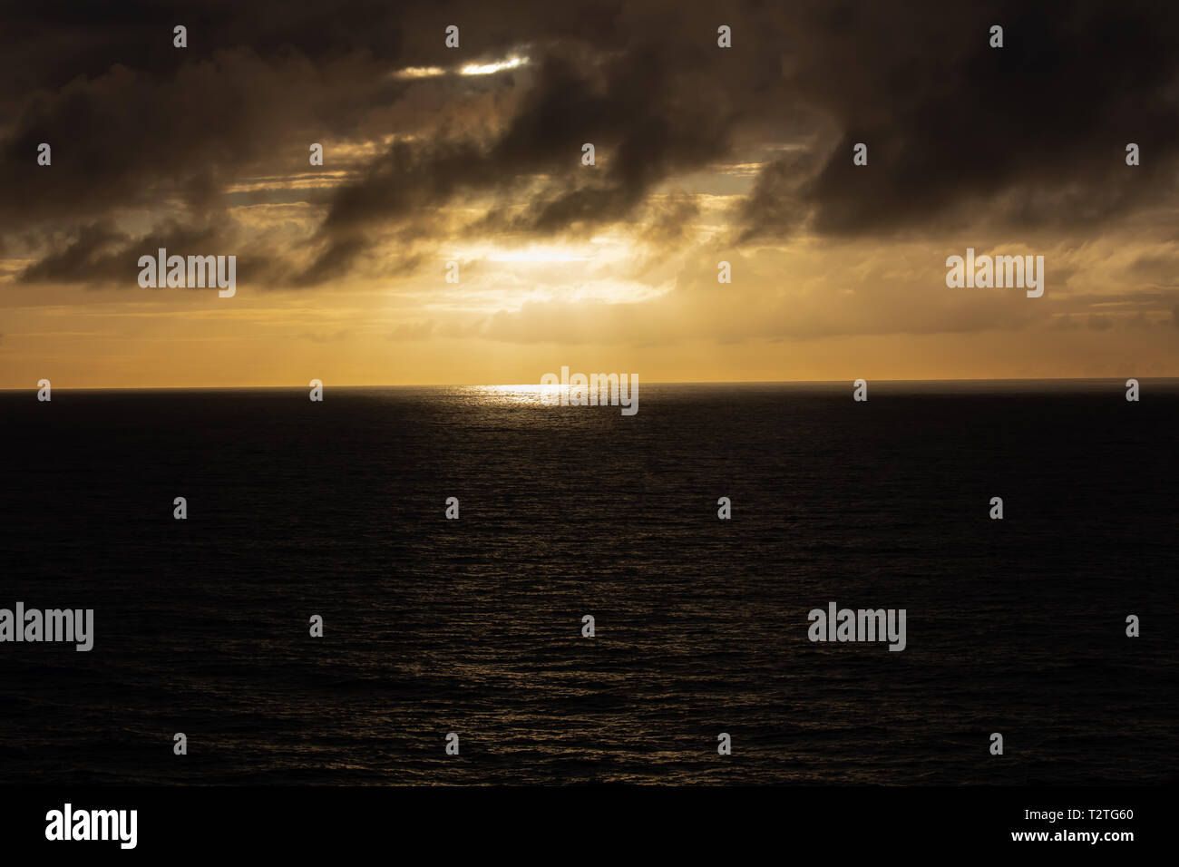 Sunset over the North Atlantic Ocean Stock Photo - Alamy