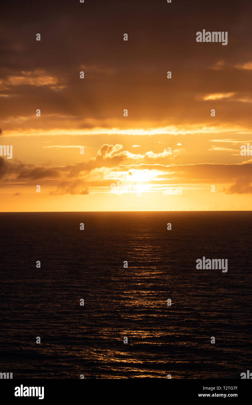 Sunset over the North Atlantic Ocean Stock Photo - Alamy